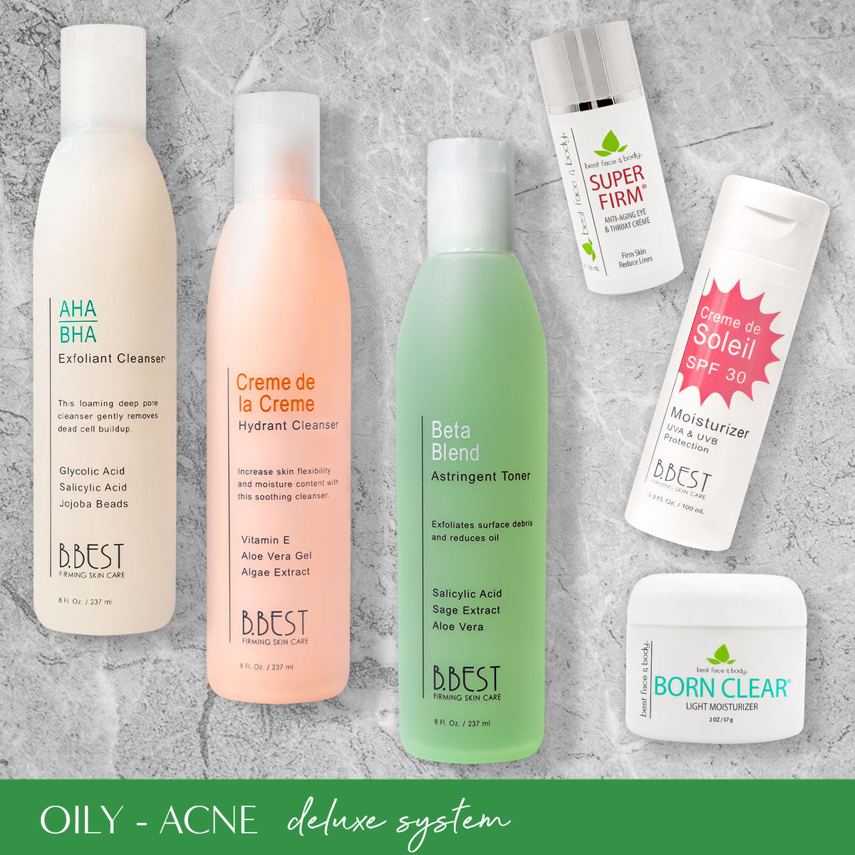 Oily to Acne Skincare Systems – Best Face & Body